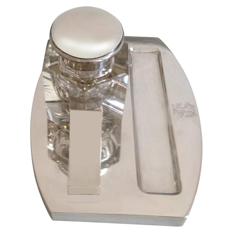 Art Deco Silver Writing Desk Set at 1stDibs