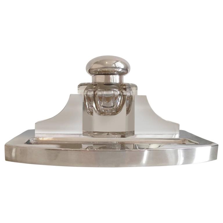 Art Deco Silver Writing Desk Set at 1stDibs