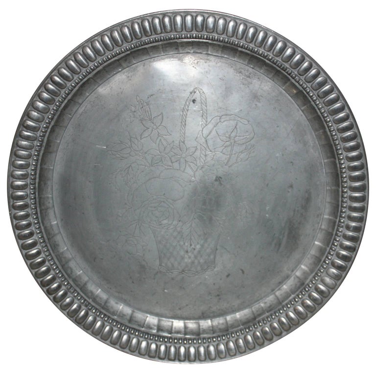 English Pewter Plate at 1stDibs