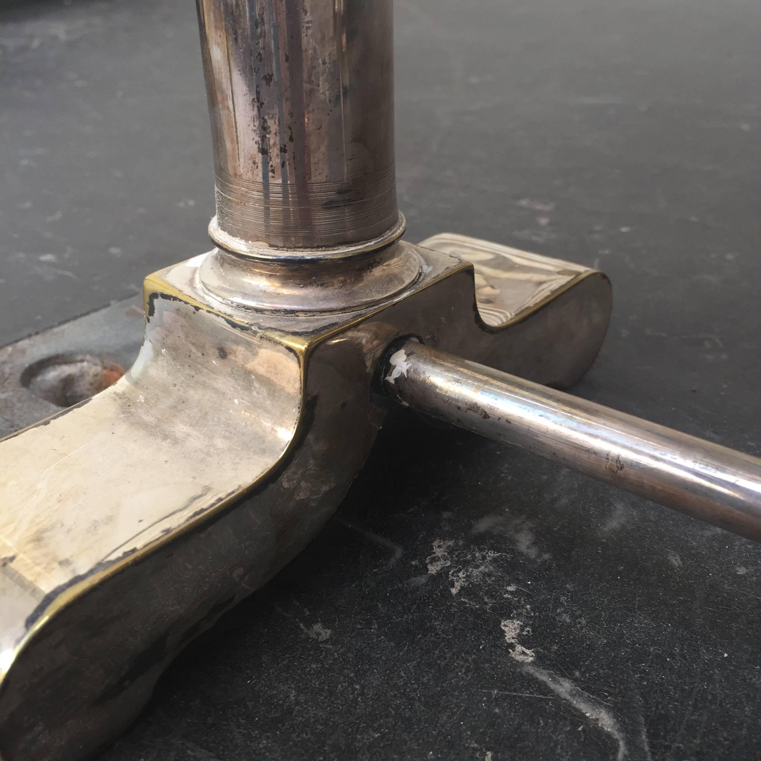 19th Century Russian Silver Plated Oval Vanity Mirror at 1stDibs