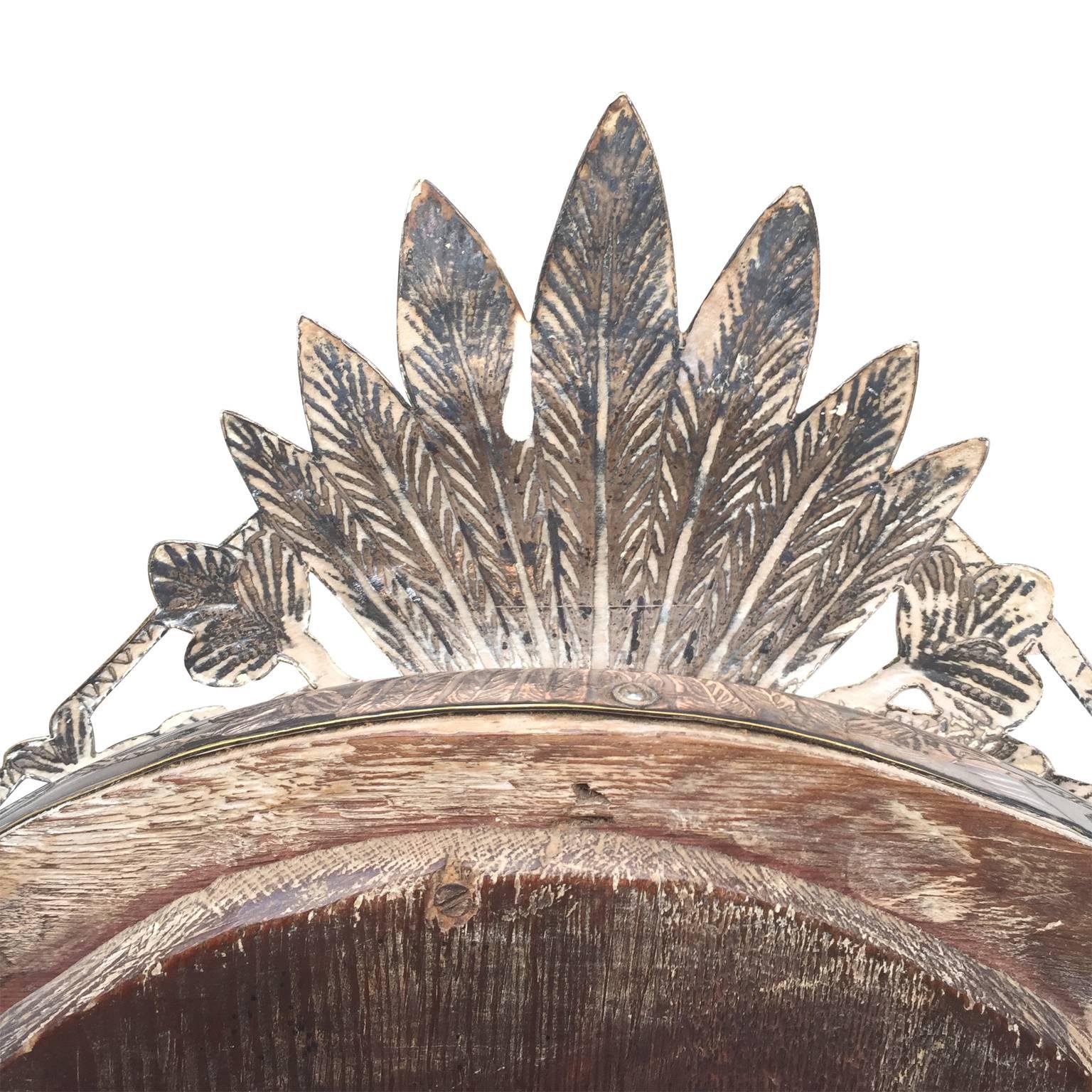 19th Century Russian Silver Plated Oval Vanity Mirror at 1stDibs