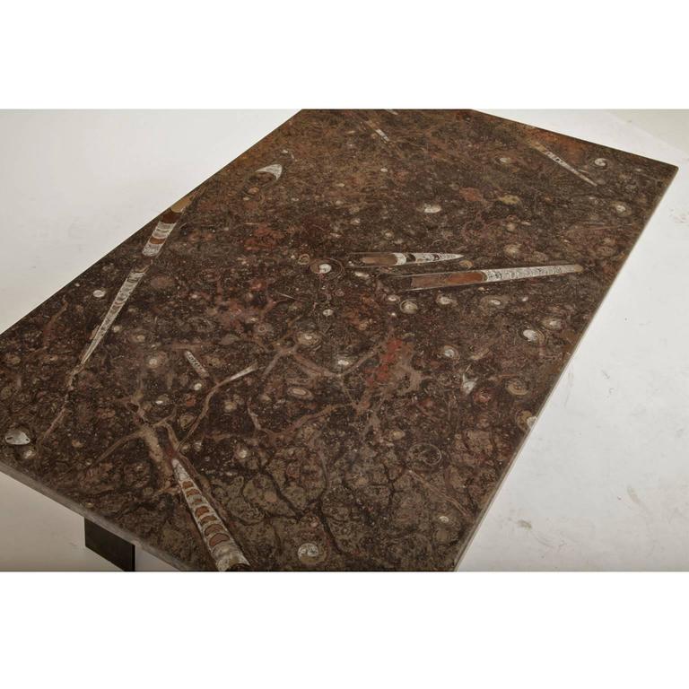 Modernism Fossil Top Coffee table, 1950s at 1stDibs