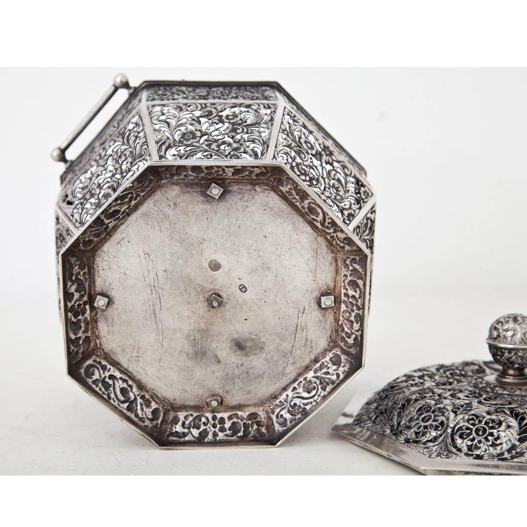 Octagonal Silver Scent Pot, Vienna, 1837 at 1stDibs