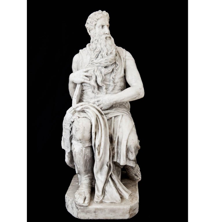 Marble Sculpture of Moses, 19th Century at 1stDibs