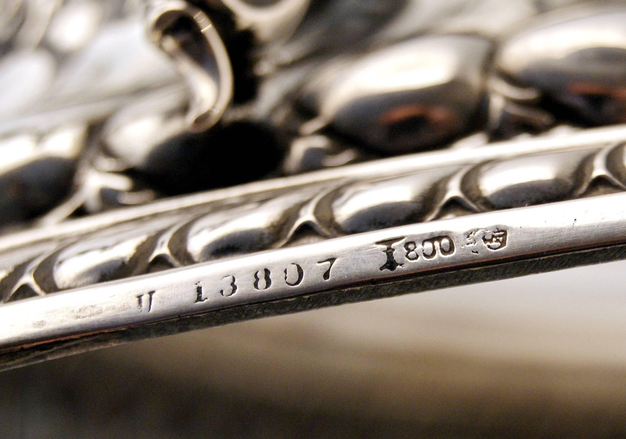 Art Nouveau Silver Jardiniere With Orig. Glass Insert, Koch and ...