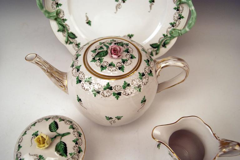 Herend Tea Set for Six Persons Decor Persil, circa 1960 at 1stDibs ...