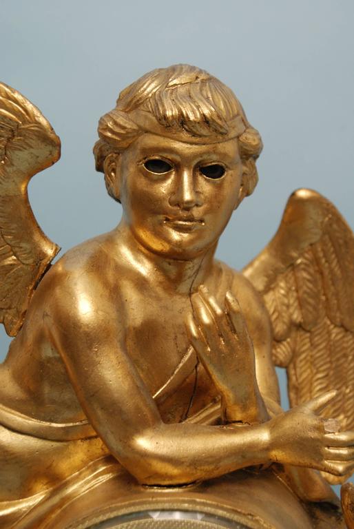 Vienna Classicism Mantel Table Clock Gilt Winged Cherub, circa 1800 at ...