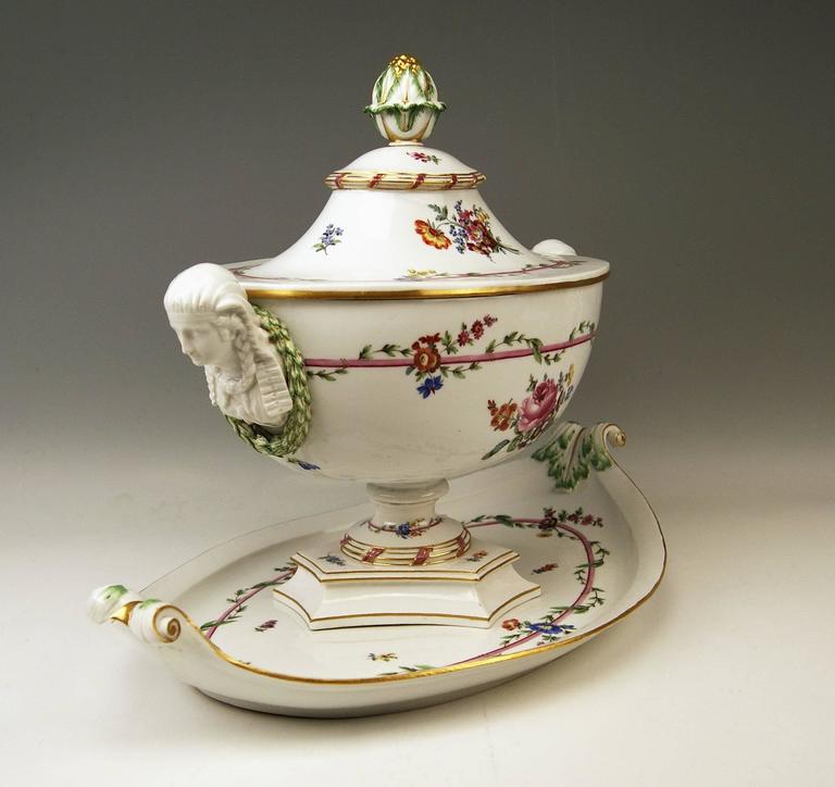 Meissen Large Lidded Tureen with Huge Platter Presentoir, Marcolini ...