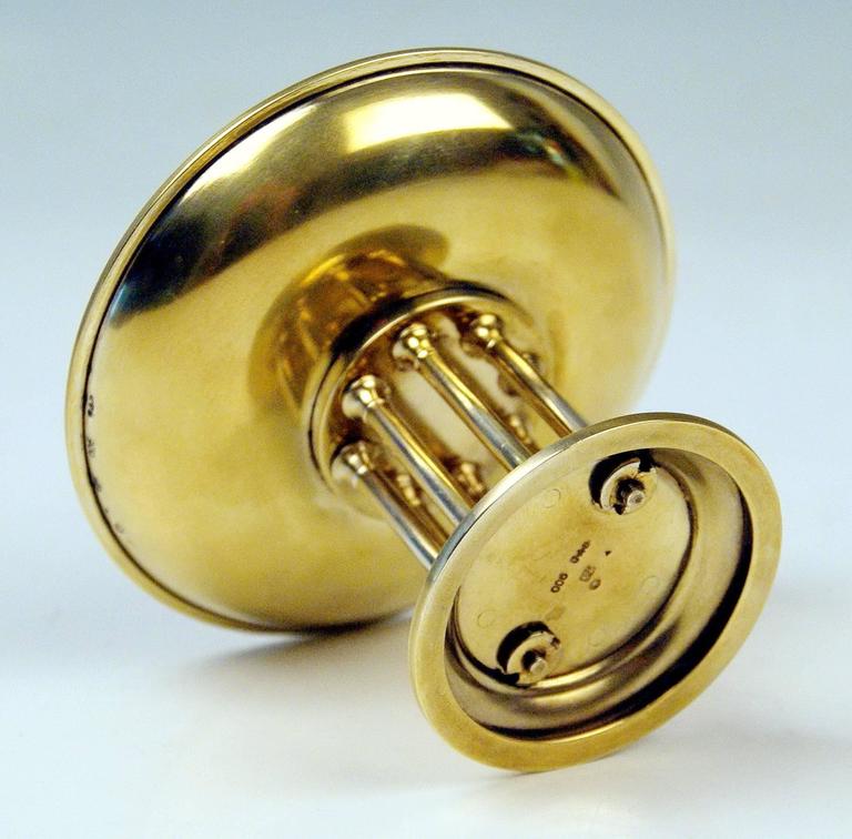 SILVER GILT CENTREPIECE MINIATURE ENAMEL GEORG A. SCHEID GERMANY ...