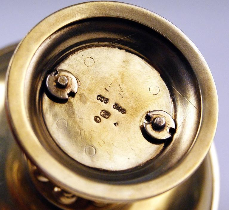 SILVER GILT CENTREPIECE MINIATURE ENAMEL GEORG A. SCHEID GERMANY ...