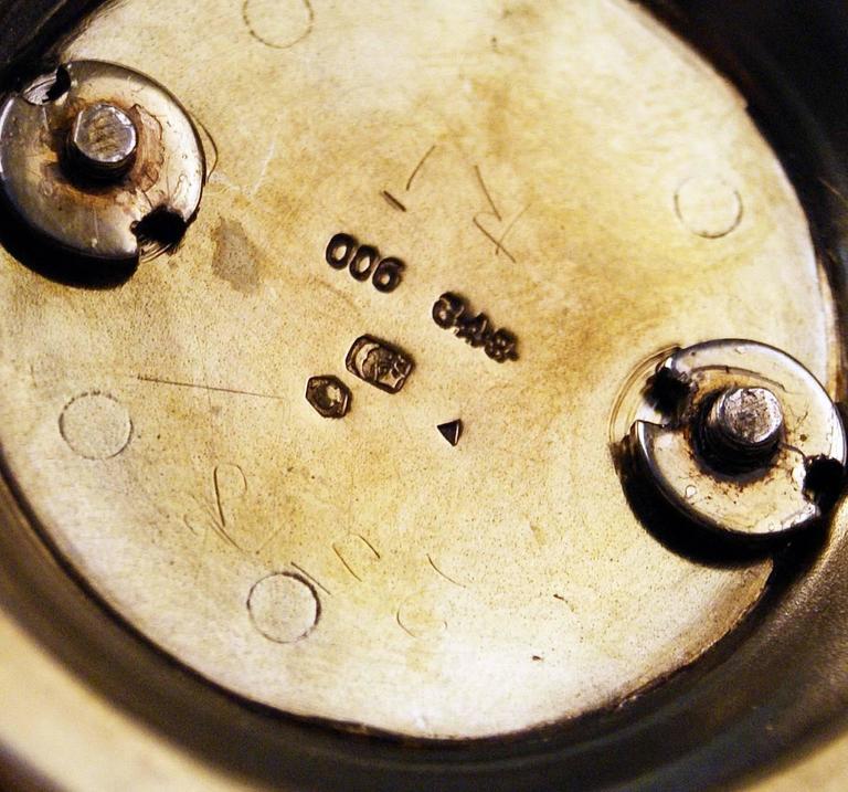 SILVER GILT CENTREPIECE MINIATURE ENAMEL GEORG A. SCHEID GERMANY ...