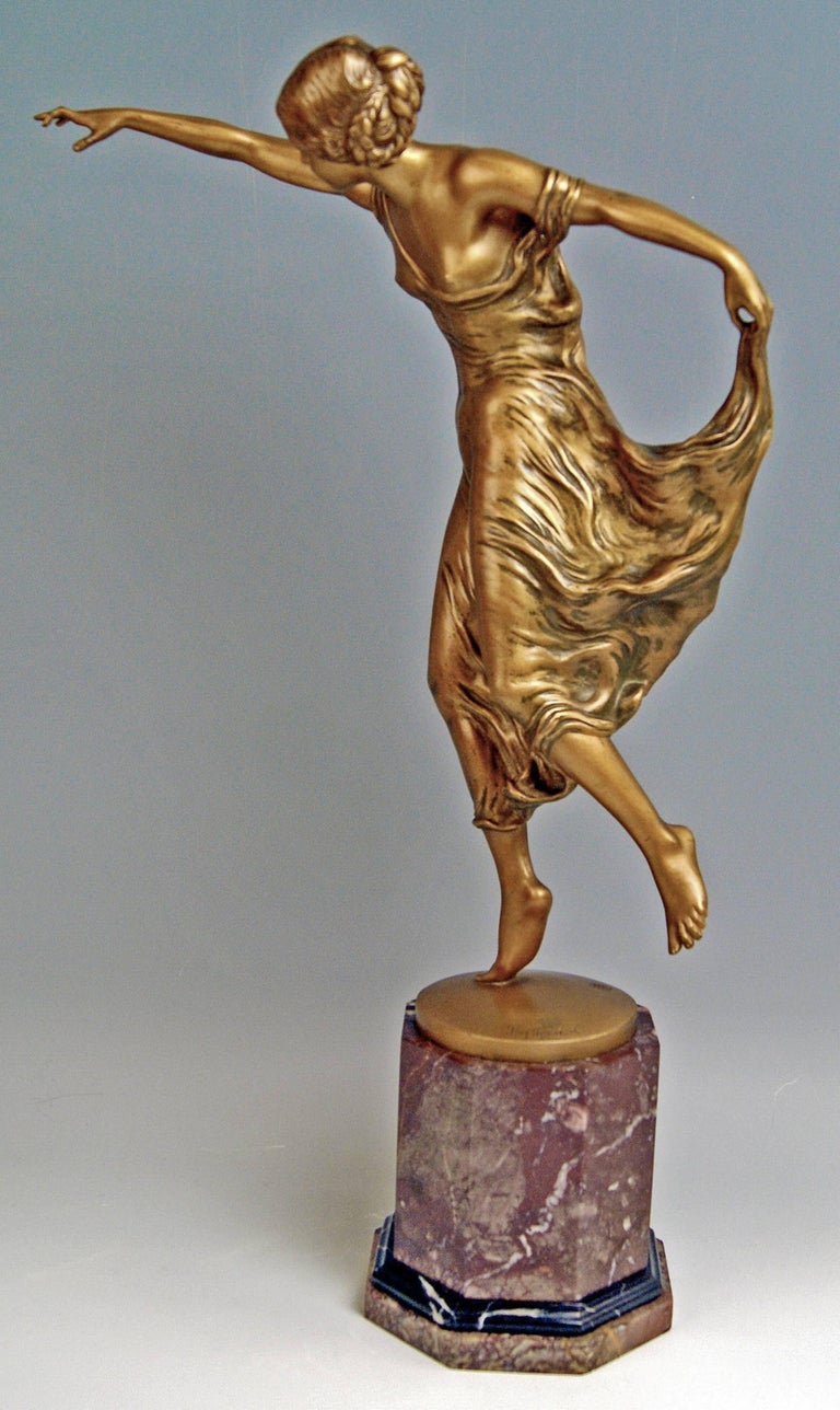 Bronze Lady Dancer by Poertzel Otto, Germany Made circa 1920-1925 at ...