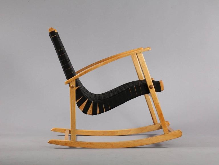 Comfortable Rocking Chair Attributed to Jens Risom, 1950 For Sale at ...