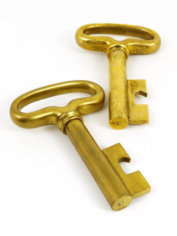 Big Carl Auböck Extra Large Brass Key Cork Screw, Bottle Opener ...
