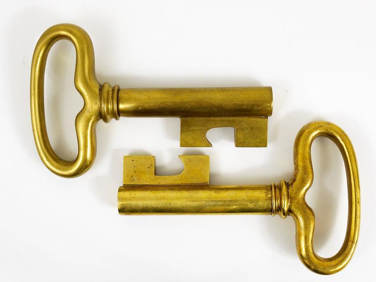 Big Carl Auböck Extra Large Brass Key Cork Screw, Bottle Opener ...