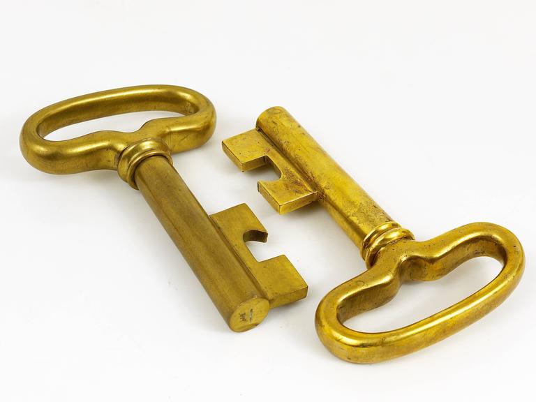 Big Carl Auböck Extra Large Brass Key Cork Screw, Bottle Opener ...