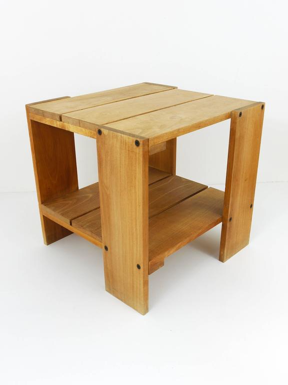 Gerrit Rietveld Krat Tafel Side Table by Cassina, Italy, 1970s at ...