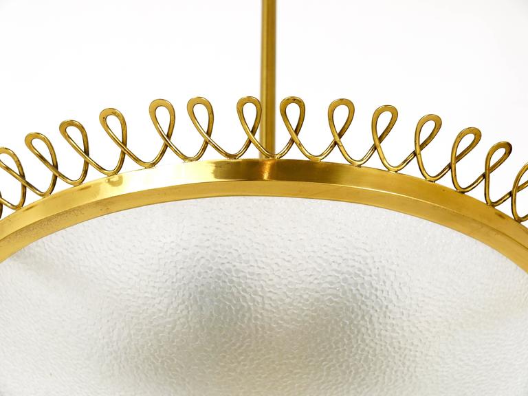 Mid-Century Brass Loop Chandelier in the Style of Josef Frank, Austria ...