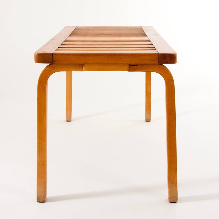Alvar Aalto Bench Model 153A by Artek, Birch Plywood, Finland, 1970s at ...