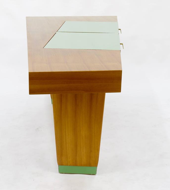 Austrian Modernist Vanity Console Table With Fold Out Mirror From The