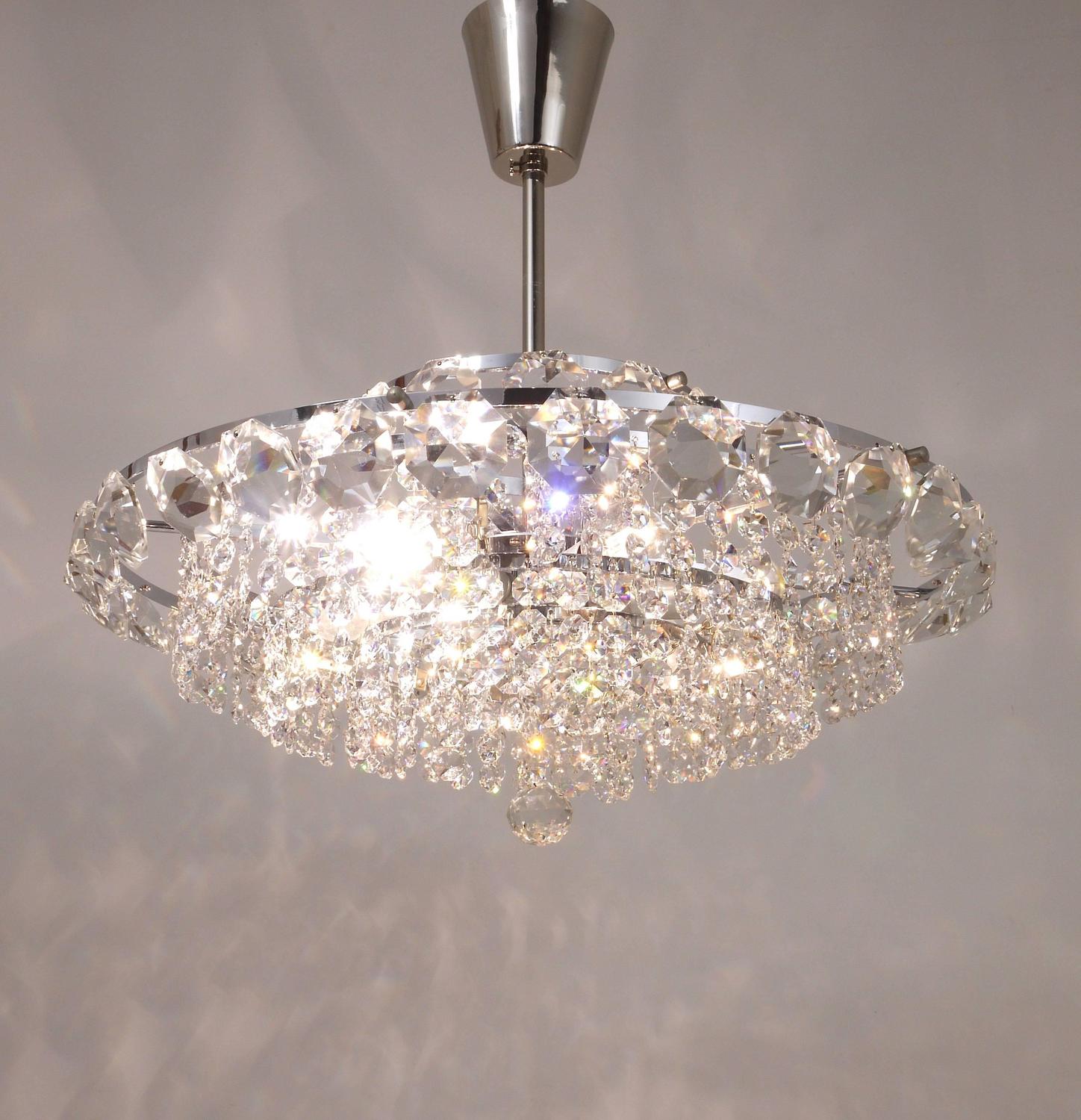 Beautiful Bakalowits Chandelier with Diamond-Shaped Crystals, Austria ...