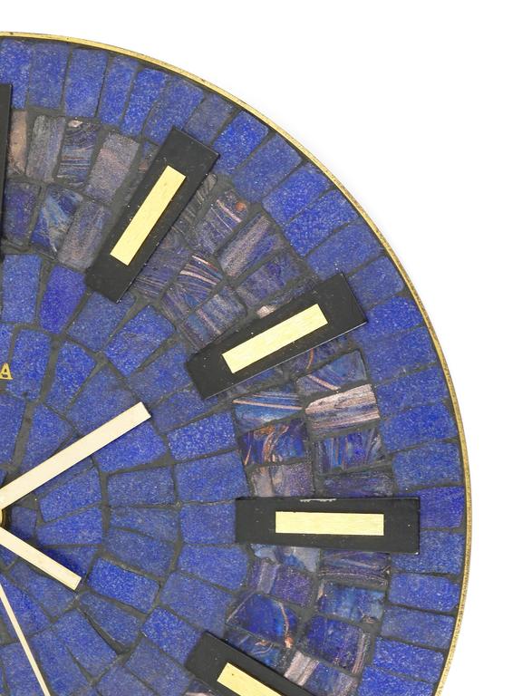 Round Modernist Mosaic Wall Clock "Europa, " Germany, 1950s at 1stDibs ...