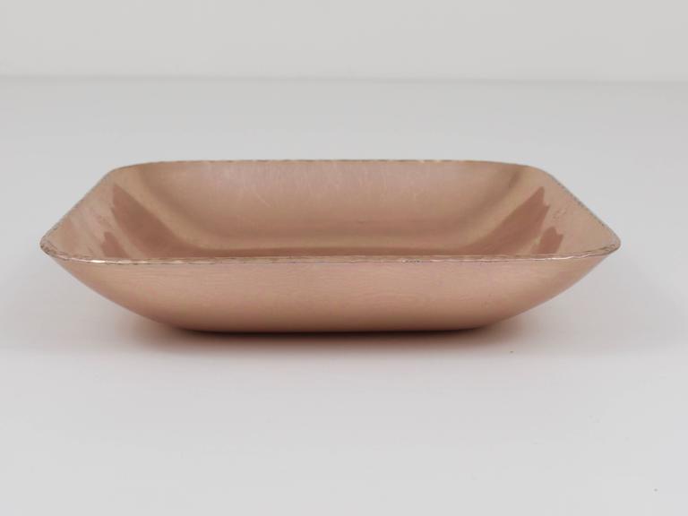 Square Aluminium Bowl by Zeppelin Metall Werke, Bauhaus, Germany,1930s ...