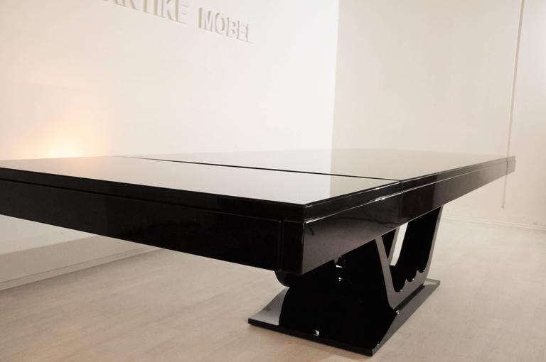 Large Art Deco Dining Table in Highgloss Black at 1stDibs | large art ...