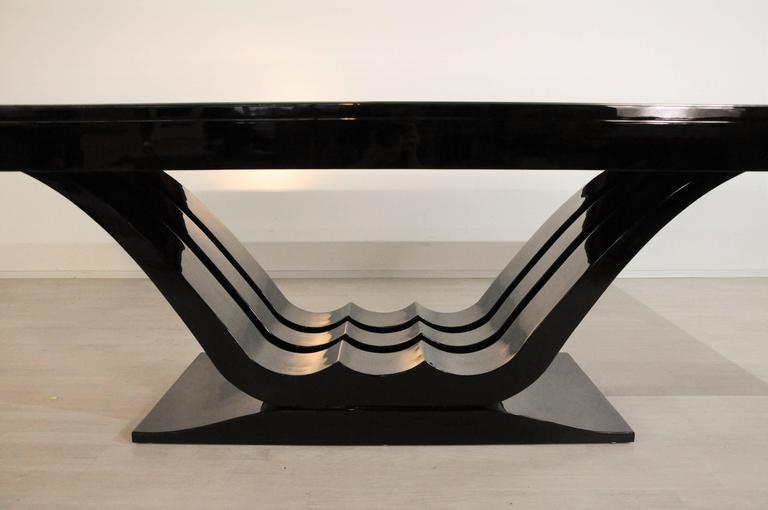 Large Art Deco Dining Table in Highgloss Black at 1stDibs | large art ...