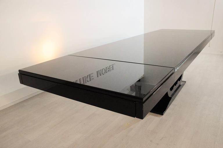 Large Art Deco Dining Table in Highgloss Black at 1stDibs | large art ...