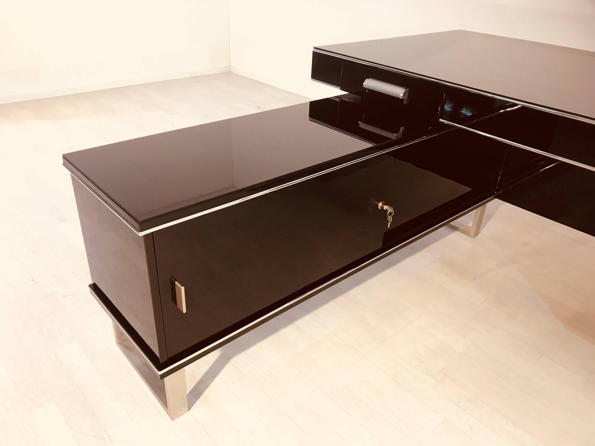 Bauhaus Desk in High Gloss Black at 1stDibs | high gloss black desk ...
