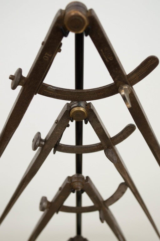 Antique Mounted Drafting Tools at 1stDibs