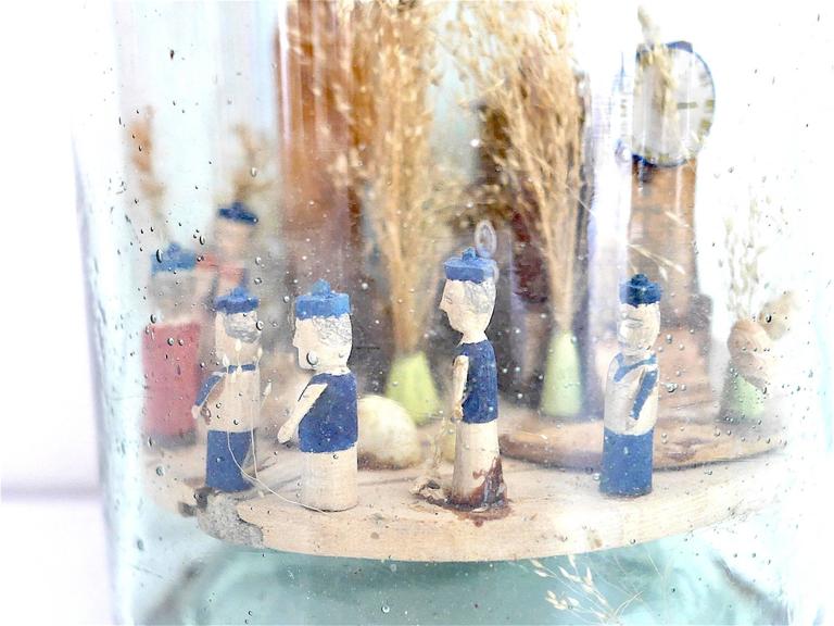 Bargeman's cross in a Glass Bottle (19th century) For Sale at 1stDibs