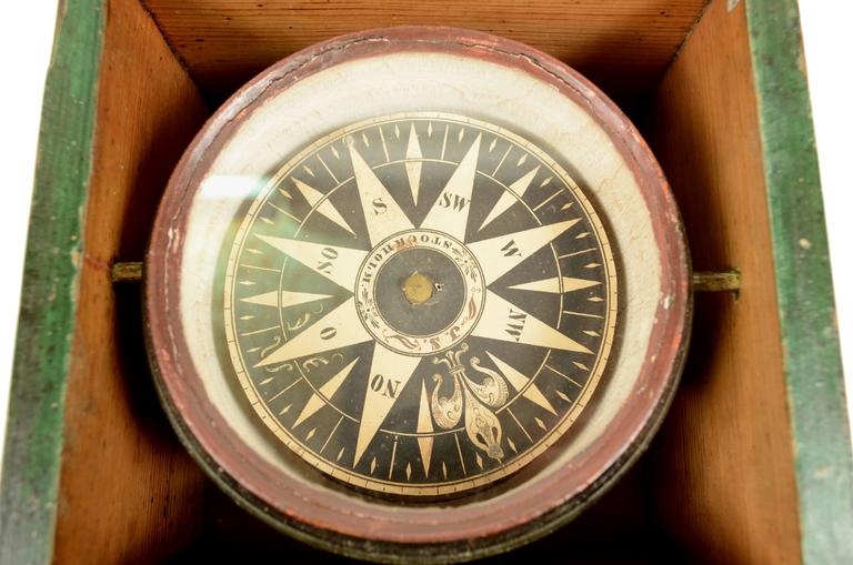 Dry Magnetic Compass Signed J. S. Stockholm, Early 19th Century at 1stDibs