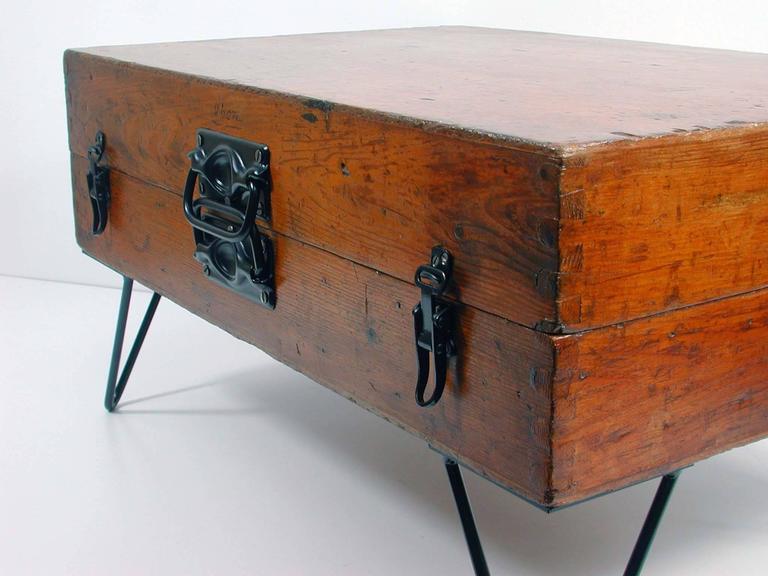 Vintage German Industrial Tool Box Side Table, 1940s at 1stDibs