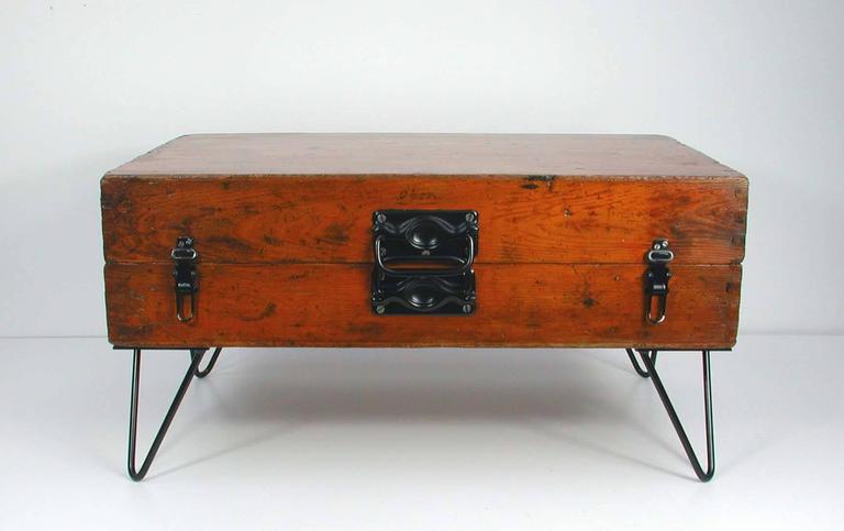 Vintage German Industrial Tool Box Side Table, 1940s at 1stDibs