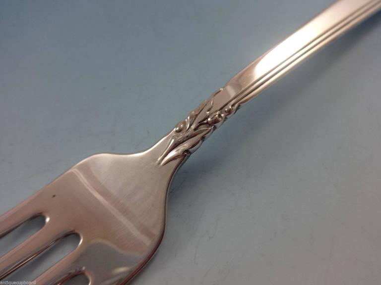 Damask Rose by Oneida Sterling Silver Flatware Set Service 53 Pieces ...