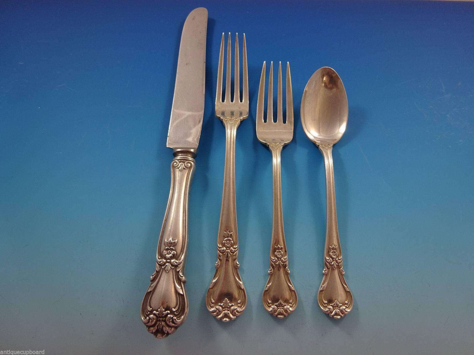 Ancestry by Weidlich Sterling Silver Flatware Set for Eight Service 50 ...