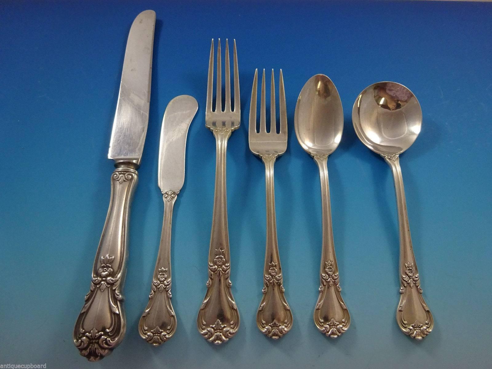 Ancestry by Weidlich Sterling Silver Flatware Set for Eight Service 50 ...