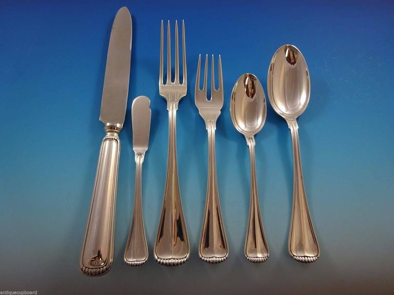 Milano by Buccellati Sterling Silver Flatware Dinner Set 12 Service 79 ...