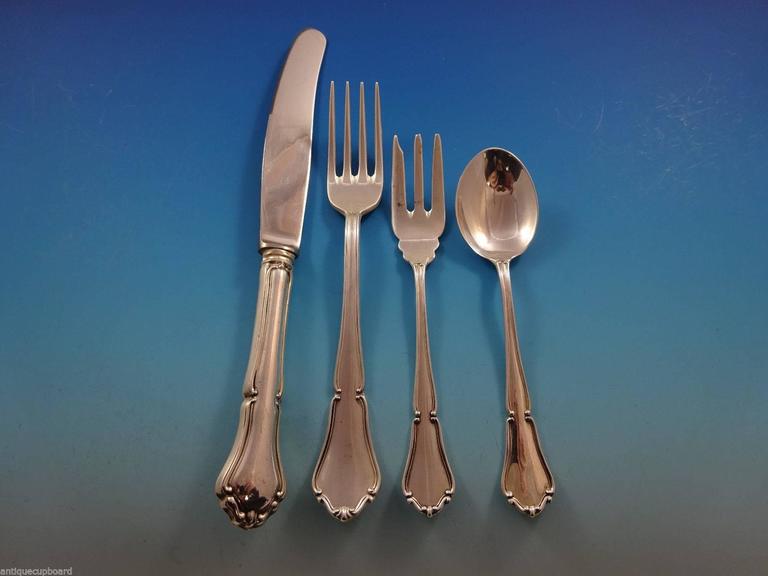 Del Pilar Peru Sterling Silver Flatware Set Service 194 Pcs Huge Fitted ...