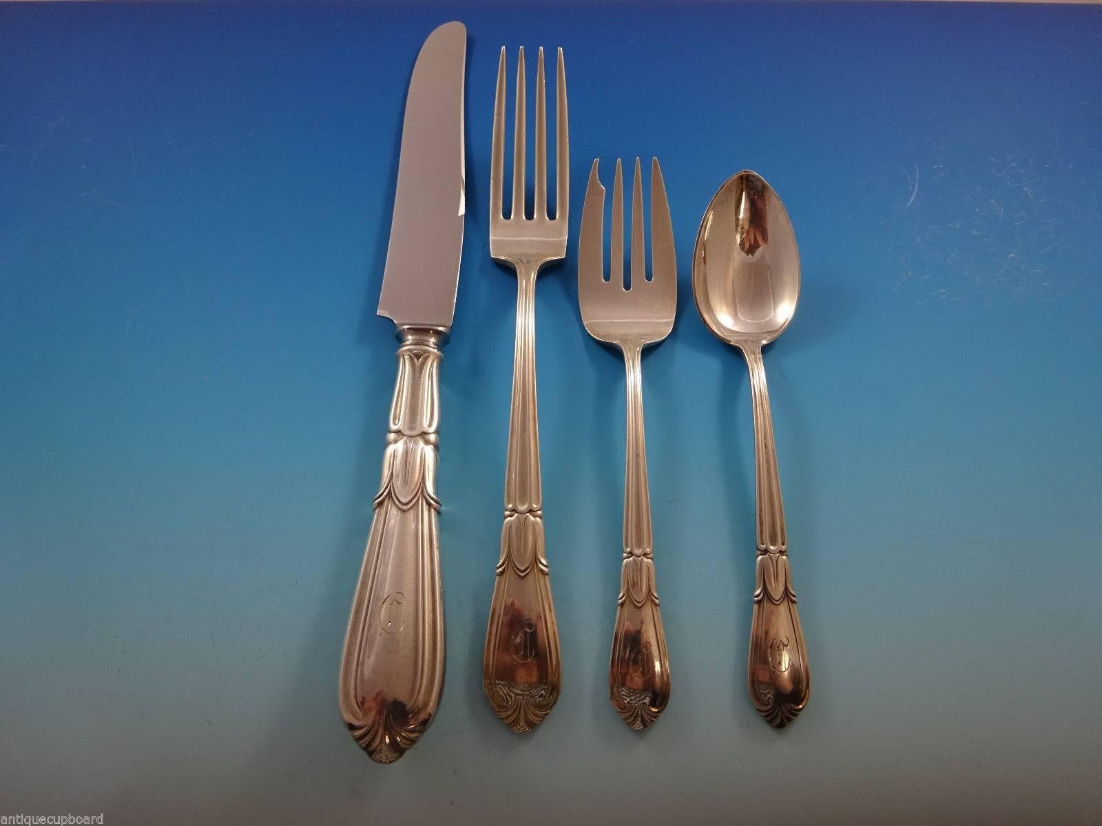 Troubadour by Frank Whiting Sterling Silver Flatware Service Set 65 Pcs ...