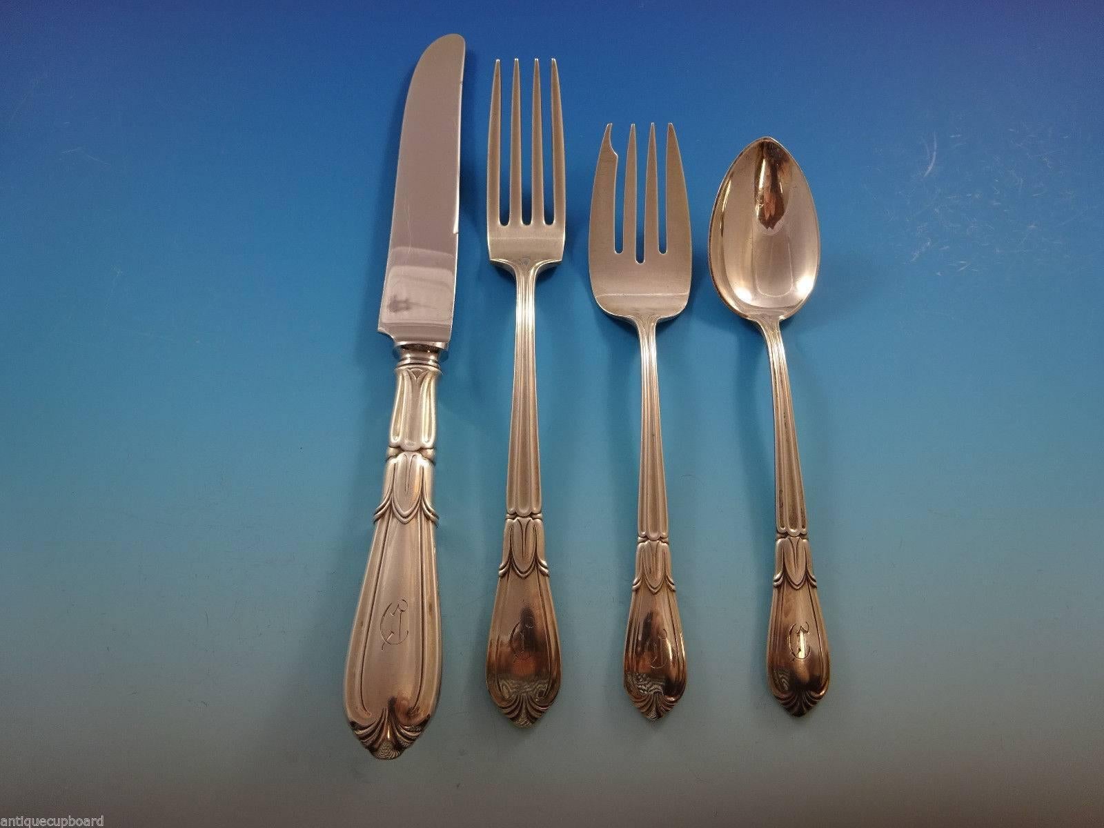 Troubadour by Frank Whiting Sterling Silver Flatware Service Set 65 Pcs ...