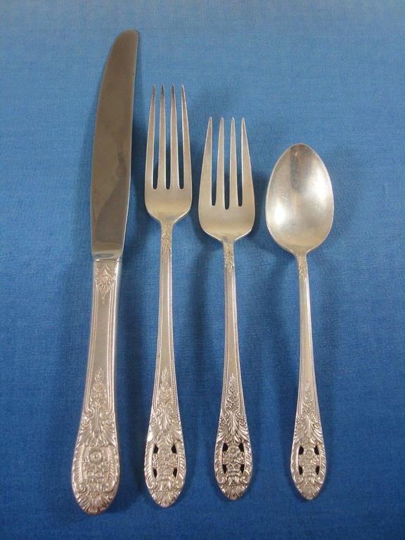 Crown Princess by International Sterling Silver Flatware Set Service 60 ...