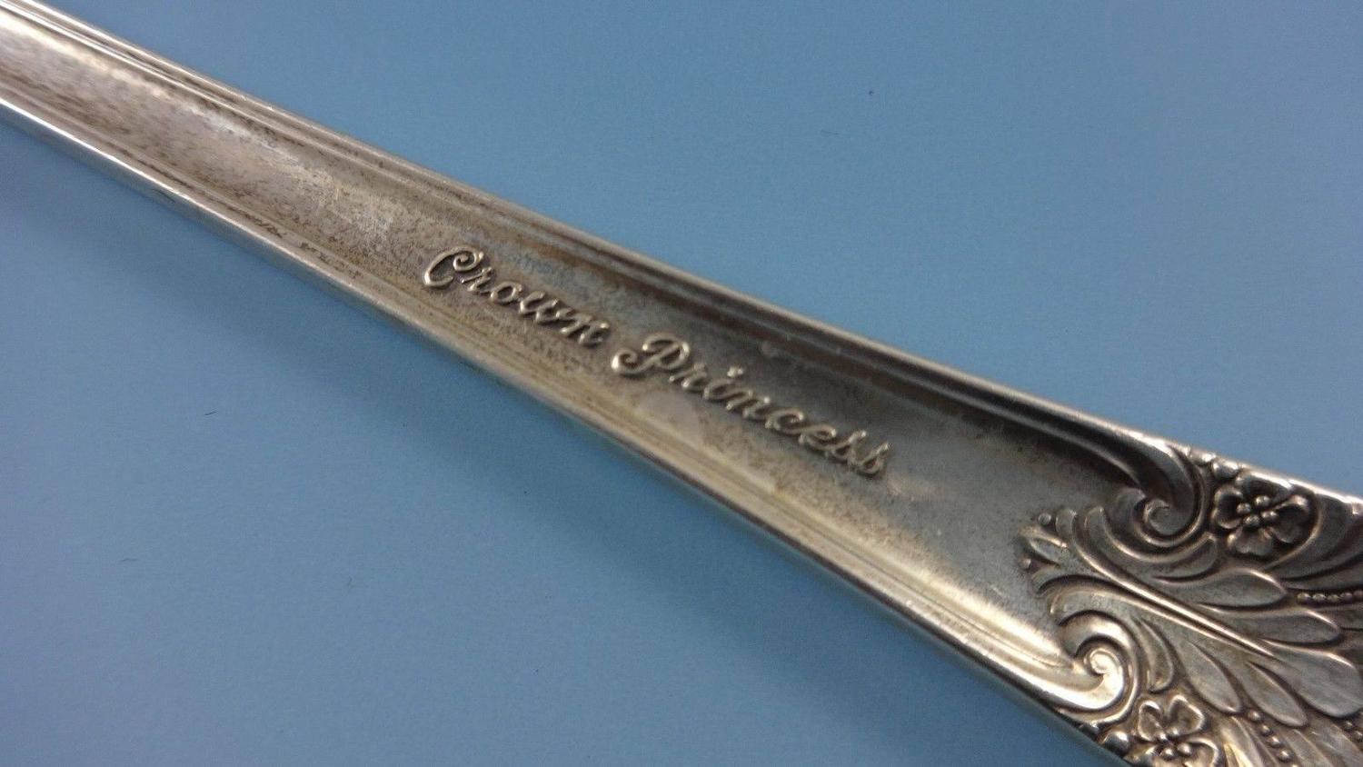 Crown Princess by International Sterling Silver Flatware Set 8 Service ...