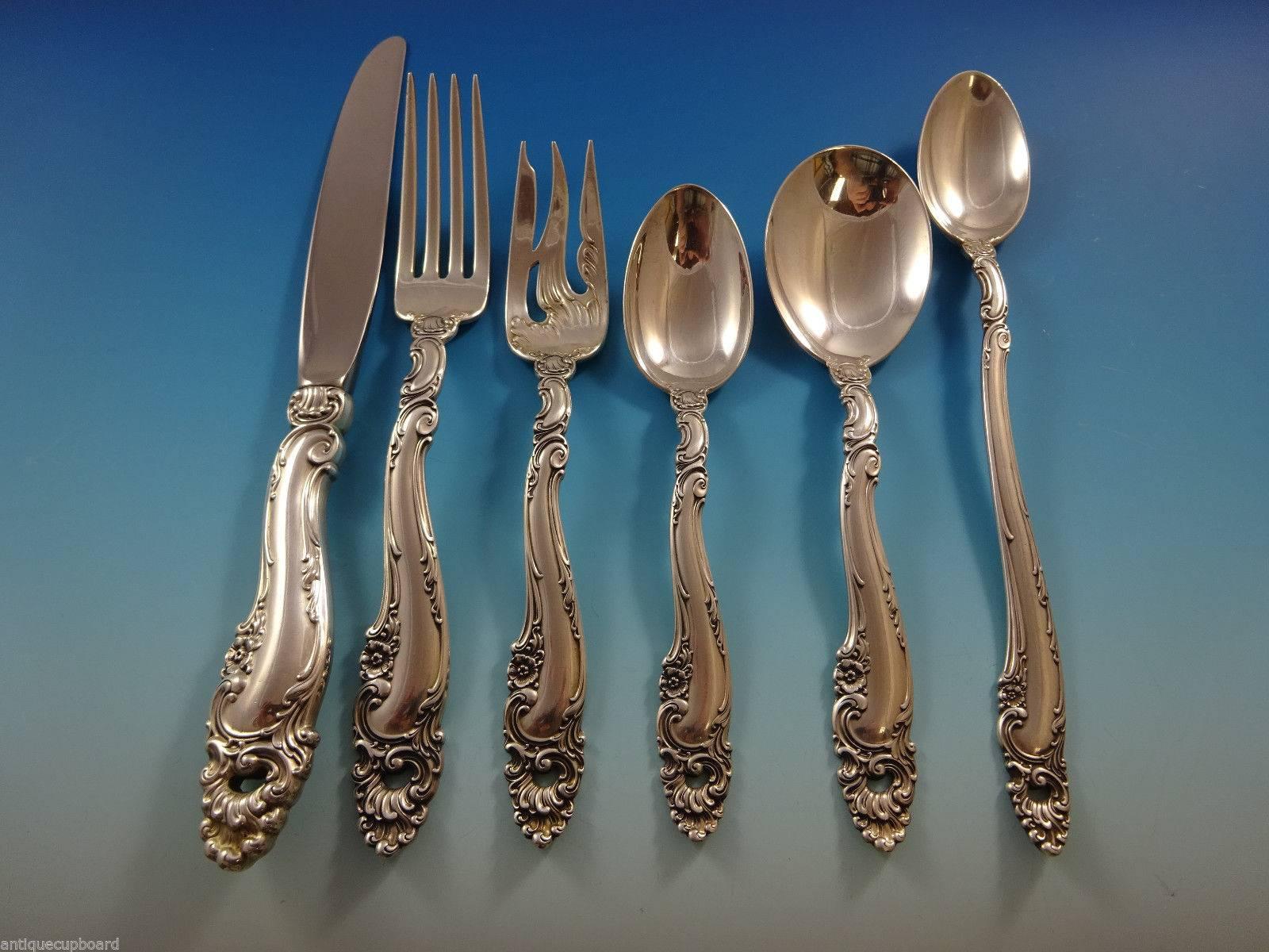 Decor by Gorham Sterling Silver Flatware Set for 12 Service of 84 ...