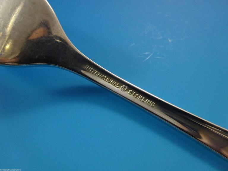 Silver Iris by International Sterling Silver Flatware Set 8 Service 48 ...