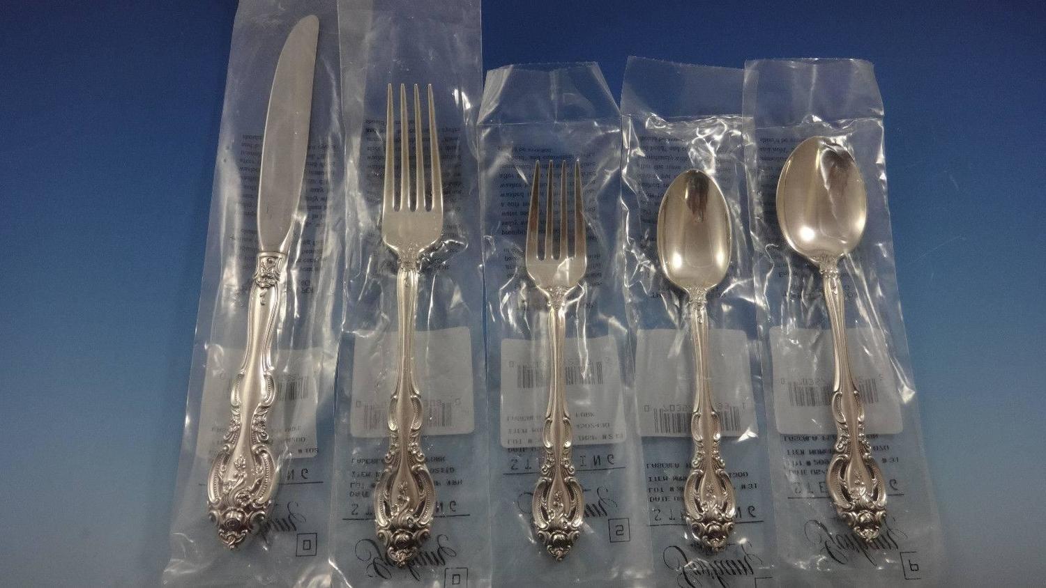 La Scala by Gorham Sterling Silver Dinner Size Flatware Service Set 40 ...