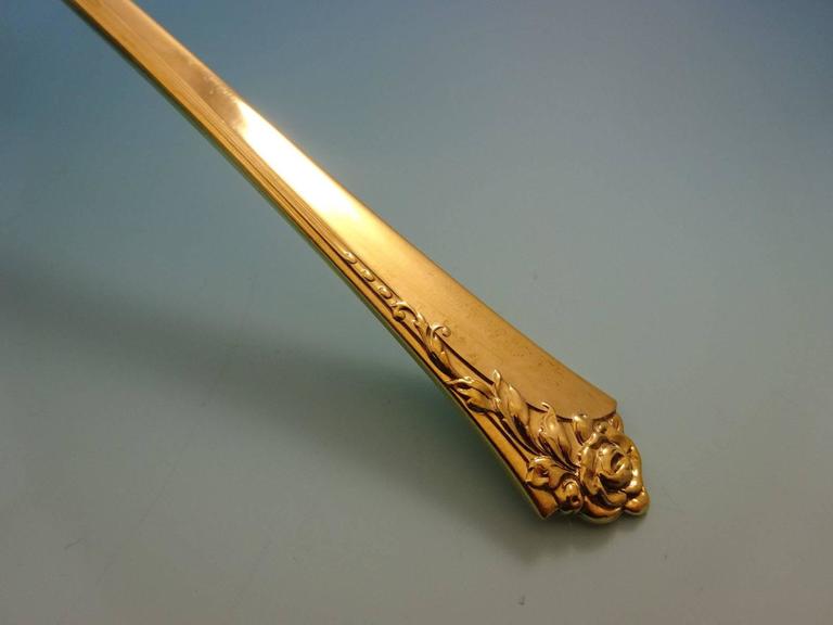 Damask Rose by Oneida Sterling Silver Flatware Service 12 Set Vermeil ...