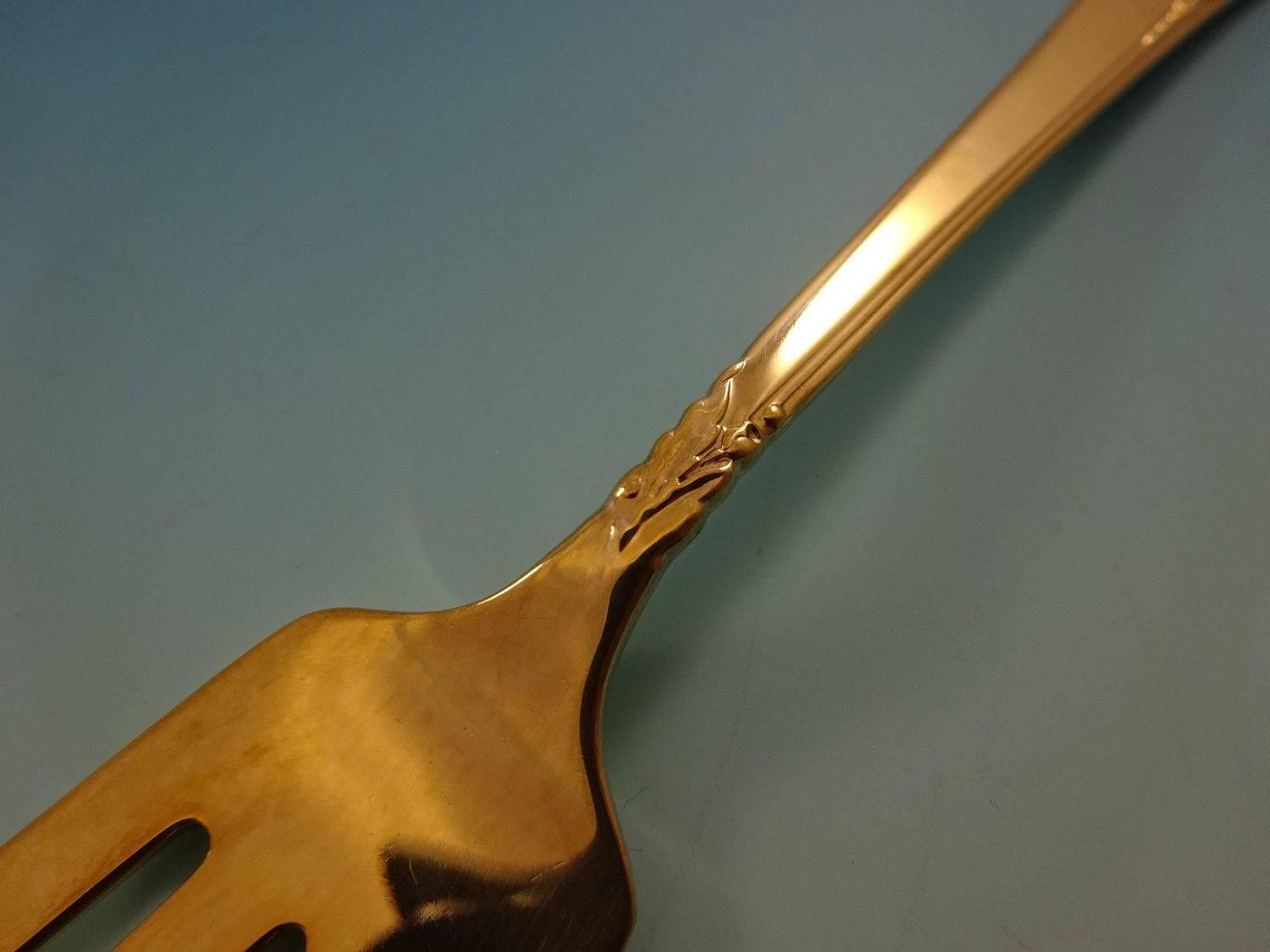 Damask Rose by Oneida Sterling Silver Flatware Service 12 Set Vermeil ...